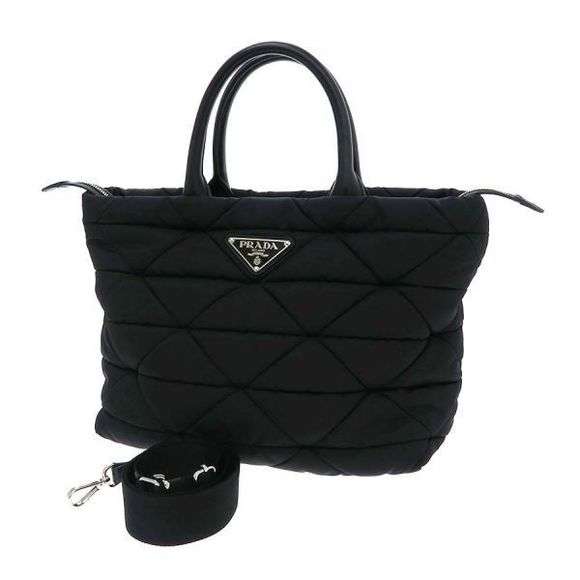 Prada | Bags | Prada Padded Nylon Tote Bag Black | Poshmark